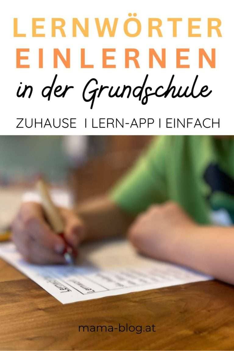 Lernwörter der Grundschule zuhause mit einer Lern-App üben
